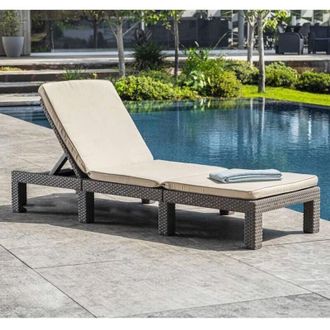 Keter Daytona Cappuccino chaise longue confortable extérieur