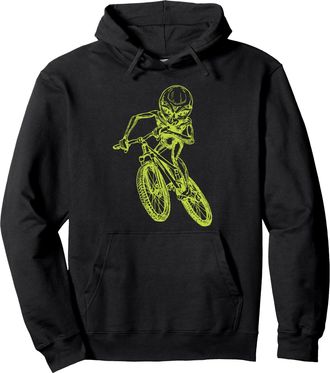 Seembo Alien Cycling Fahrrad Lustig Weltraumradfahrer Reiten Cool Bike Pullover Hoodie