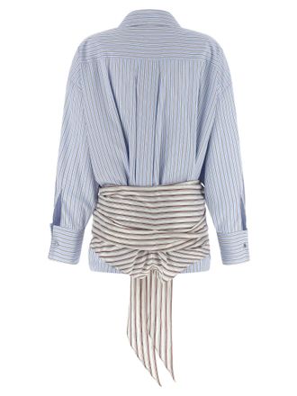 The Attico Womens Blue Cotton Short Dress