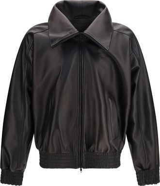Balenciaga Lederjacke mit hohem Kragen - - Jackets - Herren - Schwarzk - M