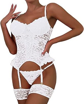 Generic Cocila Ventes Flash De Printemps Dessous Feminin Sexy Dentelle Lot Ensemble Lingerie Tenue Sexy Deguisememme Body Femme Cuir Sexy Vetement Erotique Se