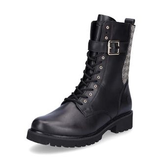 Remonte Femme D8658 Bottes &agrave; Lacets, Noir, 41 EU
