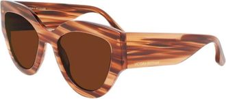 Victoria Beckham Femme, Accessoires, Brun, Taille: ONE Size Oversized Cat Eye Lunettes de soleil