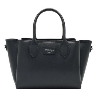 Emporio Armani Mittelgro&szlig;e Shopper-Tasche mit Palmellato-Finish - - Bags - Damen - Schwarzk - ONE SIZE