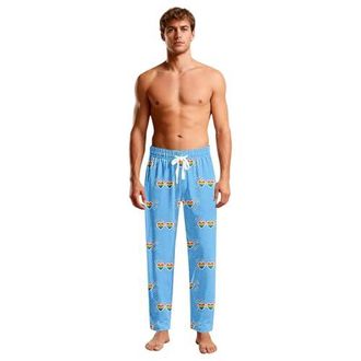 Generic Pantalon de pyjama pour homme - Coupe ample - Pantalon de pyjama en flanelle - V&ecirc;tement de nuit - Jambes droites - Pantalon de pyjama - V&ecirc;tement de d&eacute;