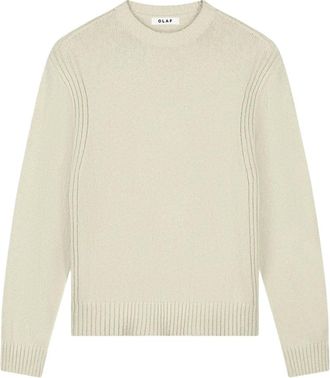 Olaf Hussein Homme, Pulls, Beige, Taille: M Essential Knitted Crewneck