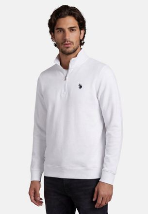 U.S.Polo Association Sweatshirt USChaase Herren Half-Zip - Pullover mit Stehkragen Baumwoll Sweatshirt mit Rei&szlig;verschluss und B&uuml;ndchen