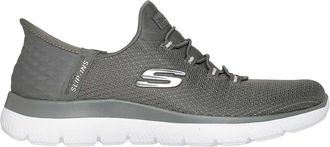 Skechers Summits - Diamond Dream Freizeitschuhe f&uuml;r Herren, Zum Reinschl&uuml;pfen (Oliv)