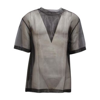 Patrizia Pepe Organza Top im italienischen Stil - - Tops - Herren - Schwarzk - XL
