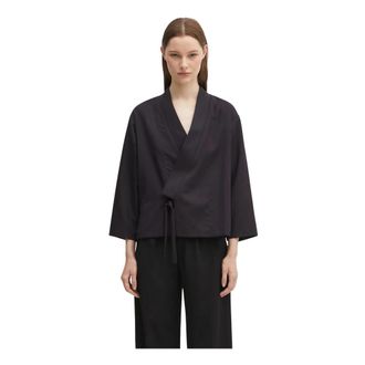 Kenzo Weave Kimono Jacke - - Blouses & Shirts - Damen - Blau - XS