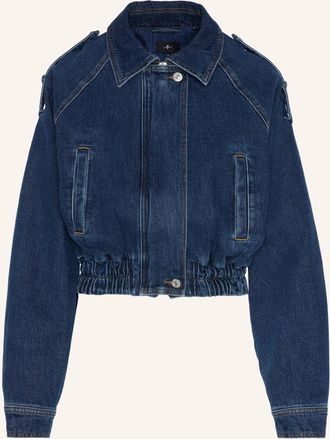 7 For All Mankind Denim Aviator Jacket Jacket Fit blau