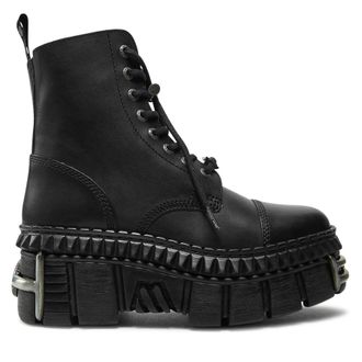 New Rock Schnürstiefel NEW ROCK M-WALL083CCT-S9 Schwarz