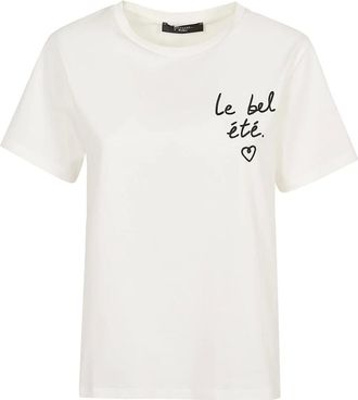 Max Mara Femme, Tops, Blanc, Taille: 36 FR T-shirt en jersey de coton