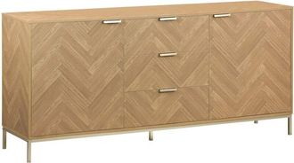 Sweeek Sweeek - Buffet de rangement. Budapest. deux portes. deux étagères. trois tiroirs. buffet bas. L160 x l 40 x h 75cm