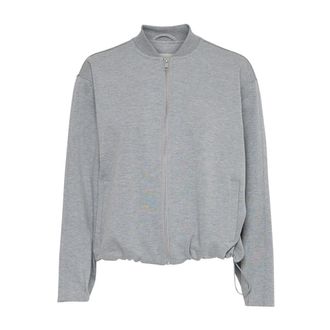 Ichi Zip-Sweatshirt mit durchgehendem Rei&szlig;verschluss - - Sweatshirts & Hoodies - Damen - Grau - XL