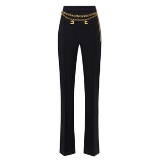 Elisabetta Franchi Femme, Pantalons, Noir, Taille: 46 FR Pantalon Noir Chic