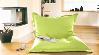 Kinzler S-101119/120 Riesensitzsack, ca. 100x140 cm, Sitzsack Outdoor Indoor, in vielen verschiedenen Farben, mit Innensack, apfelgr&uuml;n