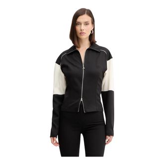 Patrizia Pepe Racing Color Block Sweatshirt mit Rei&szlig;verschluss - - Sweatshirts & Hoodies - Damen - Schwarzk - M