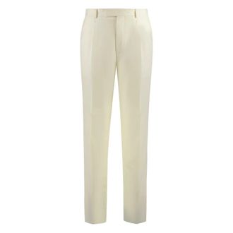 Ermenegildo Zegna Homme, Pantalons, Beige, Taille: 2XL Pantalon en laine sur mesure avec poches