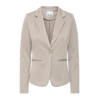 Ichi Herringbone Jacquard Blazer Jacke - - Jackets - Damen - Beige - XL