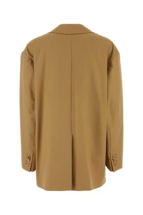 Max Mara Womens Camel Stretch Cotton Monica Blazer Miele Giacche E Gilet Jacket