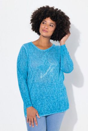 Angel Of Style Longsleeve T-Shirt Basic Fit Pailletten-Stern Langarm