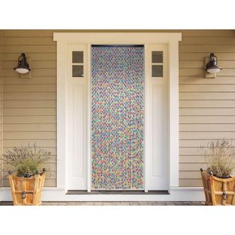 MOREL Rideau de porte en perles de bois multicolore 90 x 200 cm