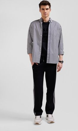 Eden Park Chemise En Popeline De Coton Ray&eacute;e Marine Coupe Regular