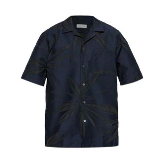 Dries Van Noten Hemd mit stacheliger Blumenapplikation - - Shirts - Herren - Blau - M