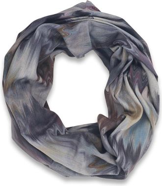 styleBREAKER Schlauchschal Damen mit Aquarell Wellenmuster Watercolor Zigzag | Loop Tuch weich aus Viskose | leichter Rundschal Halstuch softes Material 90x40 cm, 