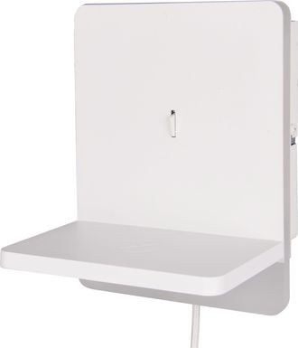 Trio Leuchten LED Wandleuchte Fairfield 248670131, Metall Weiß matt, 9 Watt LED, induktives Ladefeld, USB Ladebuchse, dimmbar