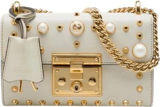 Gucci Sac bandouli&egrave;re vintage Gucci doccasion orn&eacute; de perles - Femme - Pre-owned - Blanc - Taille: ONE Size
