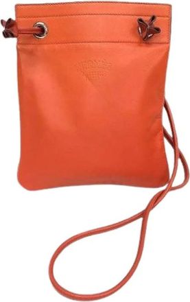 Herm&egrave;s Sac bandouli&egrave;re Pochette Pre-owned - Femme - Pre-owned - Orange - Taille: ONE Size
