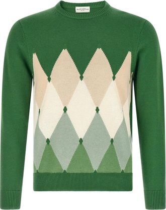 Ballantyne Homme, Pulls, Vert, Taille: M Argyle Sweater