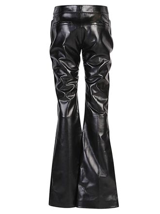 Tom Ford Flared Leather Trousers - Black