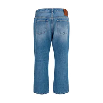 Valentino Womens Blue Cotton Straight-Leg Jeans Clothing