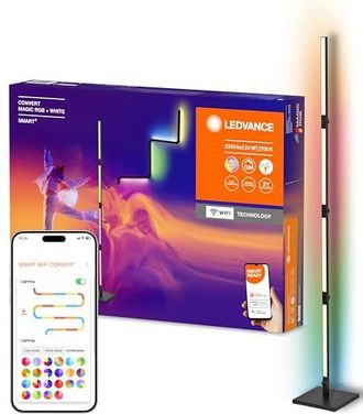 Ledvance SMART + WiFi Converti Mur et feux dadhésion, noir, 24W, 2320LM, Lumière blanc et couleur réglable, Dimmable, Effet de lumière magique dynamique, contr