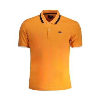 La Martina Homme, Tops, Orange, Taille: S Polo Manches Courtes