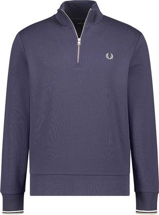 Fred Perry Herren Troyer blau Baumwolle unifarben