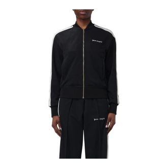 Palm Angels Femme, Sweatshirts et sweats &agrave; capuche, Noir, Taille: 36 FR Veste de surv&ecirc;tement