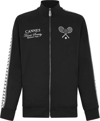 Philipp Plein Homme, Sweatshirts et sweats &agrave; capuche, Noir, Taille: L Tracksuit Jacket Tennis Club