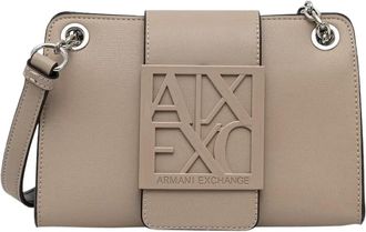 A|X Armani Exchange Femme, Sacs, Beige, Taille: ONE Size Petit sac &agrave; bandouli&egrave;re avec logo en relief