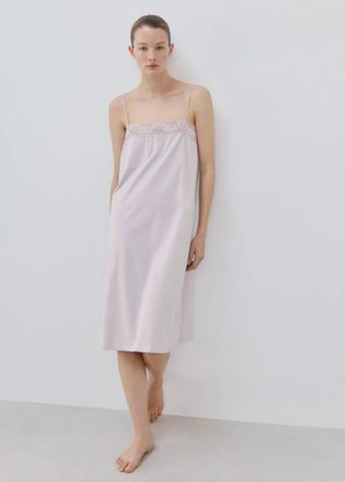 Mango Nuisette coton dentelle lilas - Femme - S - MANGO