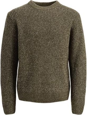Jack & Jones Jorbleecker Knit Crew Neck BF, Kaki, L Homme