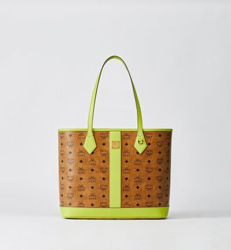 MCM New Liz Shopper in Visetos COGNAC VISETOS