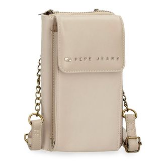 Pepe Jeans London Joumma Bags Morgan Casual Tagesrucksack, Reisetaschen, beige und schwarz, Kunstleder für Damen, beige, Talla única, Umhängetasche