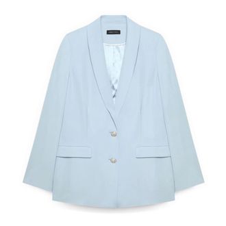 Fiorella Rubino Femme, Vestes, Bleu, Taille: 50 FR Blazer avec boutons bijoux