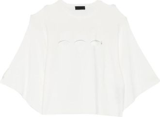 Liu Jo Femme, Tops, Blanc, Taille: 40 FR T-shirt Oversize