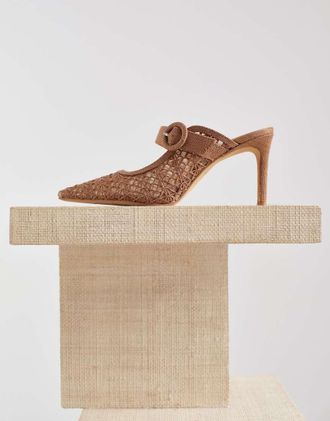 Dolce Vita Keekee - Spitze Absatzschuhe in Hellbraun mit Makramee-Design