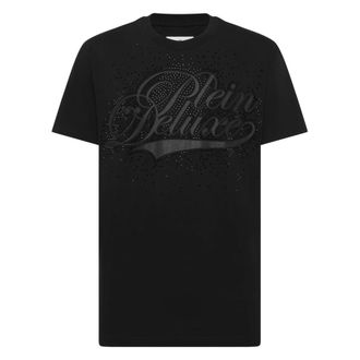 Philipp Plein Round Neck T-Shirt Plein Deluxe Stones - - Tops - Herren - Schwarzk - XL